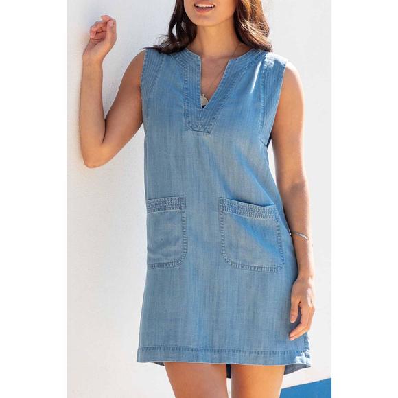 Mersea | Dresses | New Mersea Kitt Tencel Mini Dress In Chambray | Poshmark